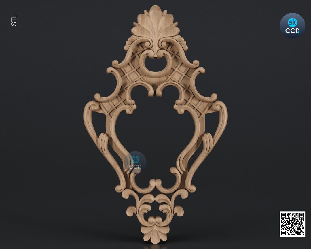 Carved Frame STL 3D Model, Carvign Frame, CNC Router Carving Artcam ...