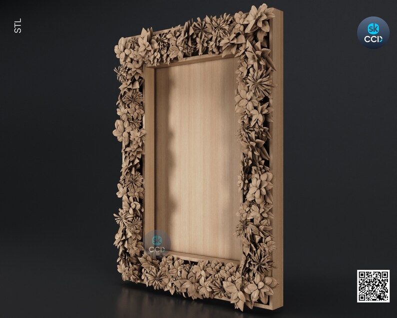 Carved Frame STL 3D Model, Carvign Frame, CNC Router Carving Artcam ...