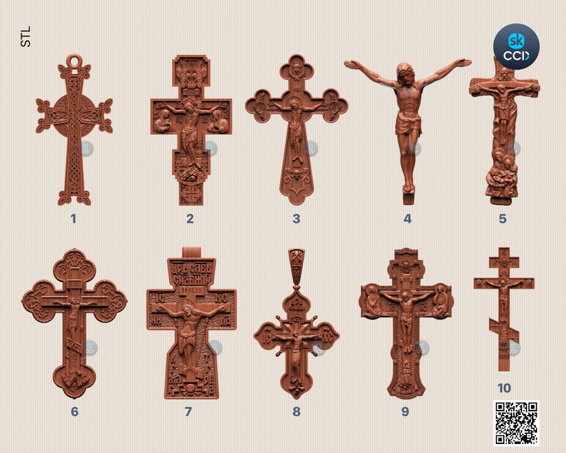 Cross Stl 3D STL File for Cnc and 3D Printer Jesus Cross Set - Etsy