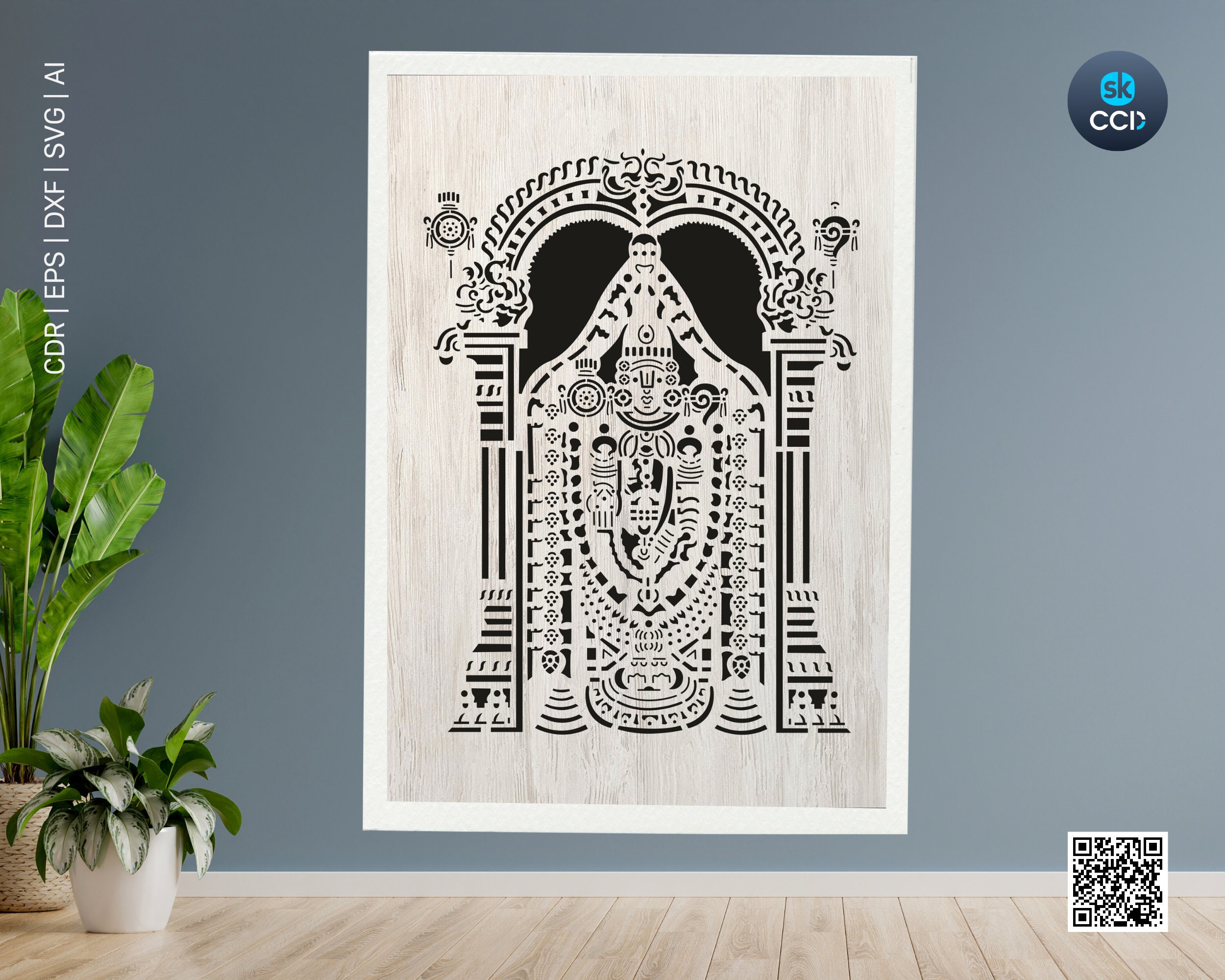Buy Tirupati Balaji | Indian God | Laser Cutting Design | DXF Vector ...