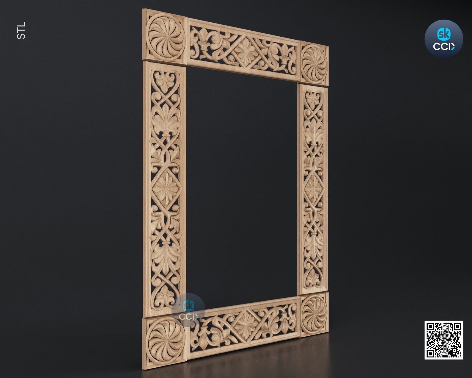Carved Frame STL 3D Model, Carvign Frame, CNC Router Carving Artcam ...