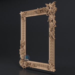 Carved Frame STL 3D Model, Carvign Frame, CNC Router Carving Artcam ...