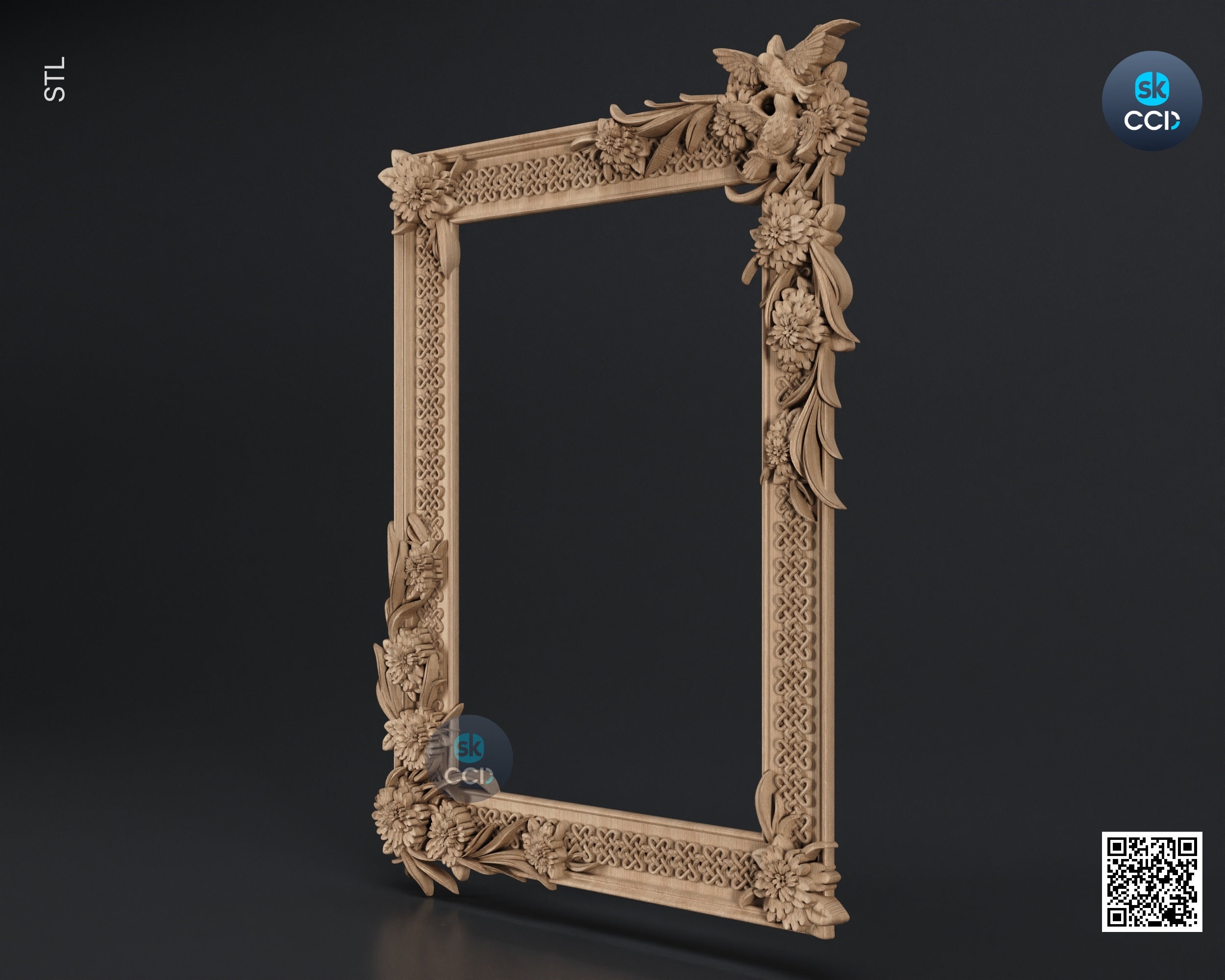 Carved Frame STL 3D Model Carvign Frame CNC Router Carving - Etsy