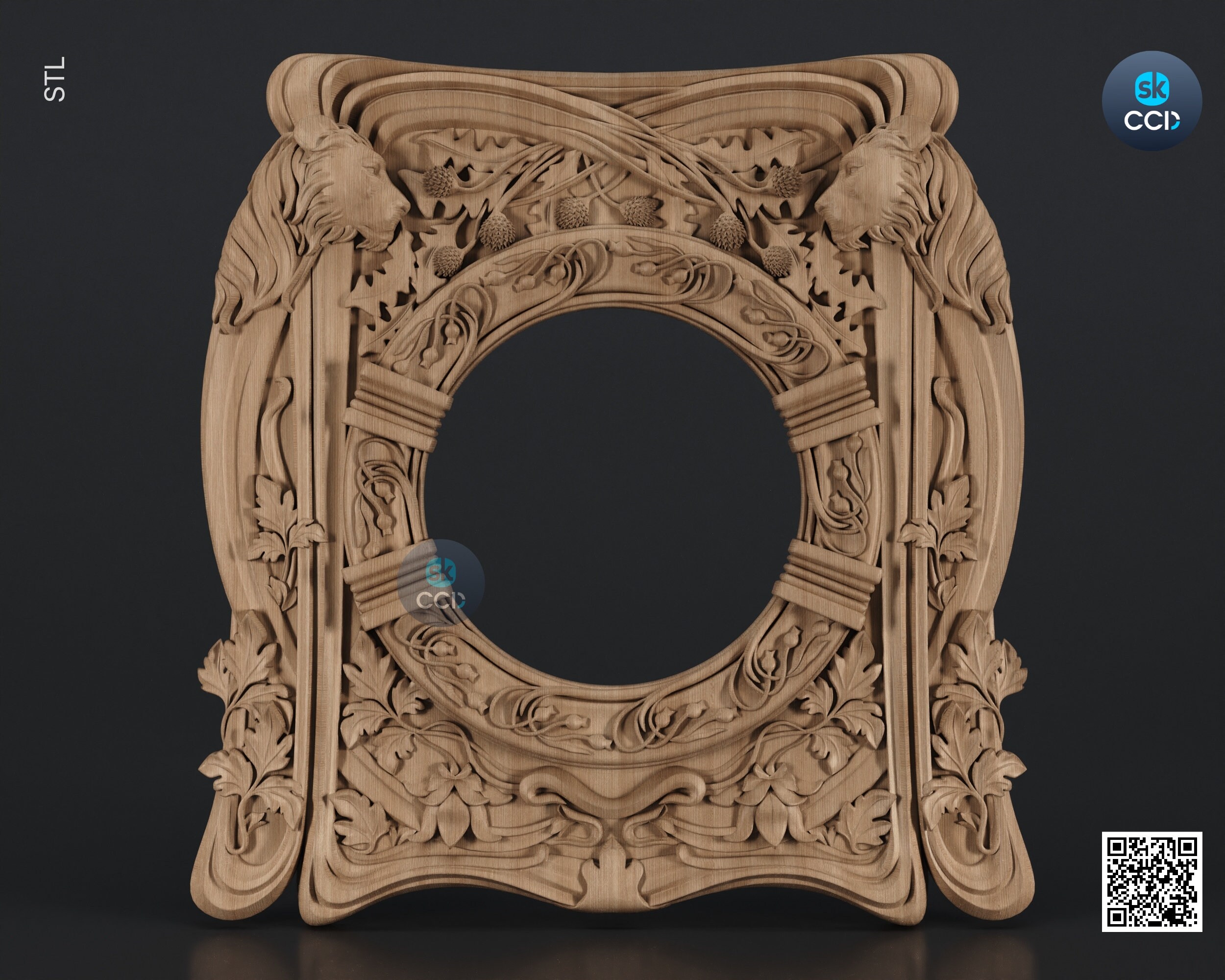 Carved Frame STL 3D Model, Carvign Frame, CNC Router Carving Artcam ...