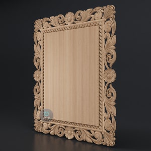 Carved Frame STL 3D Model, Carvign Frame, CNC Router Carving Artcam ...