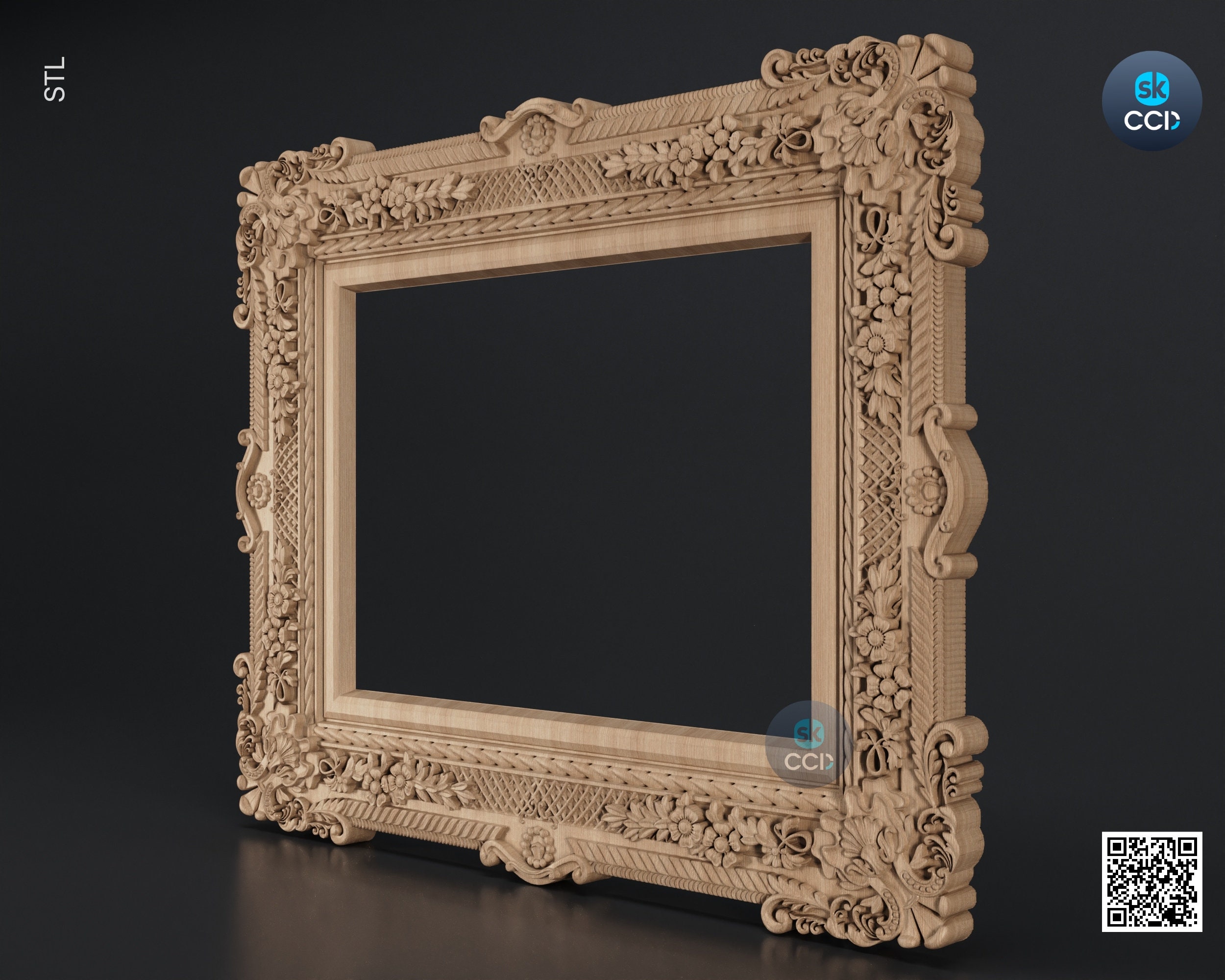 Carved Frame STL 3D Model Carvign Frame CNC Router Carving - Etsy