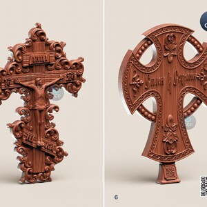 Cross Stl, 3D STL File for Cnc and 3D Printer, Jesus Cross Set - 1, CNC ...