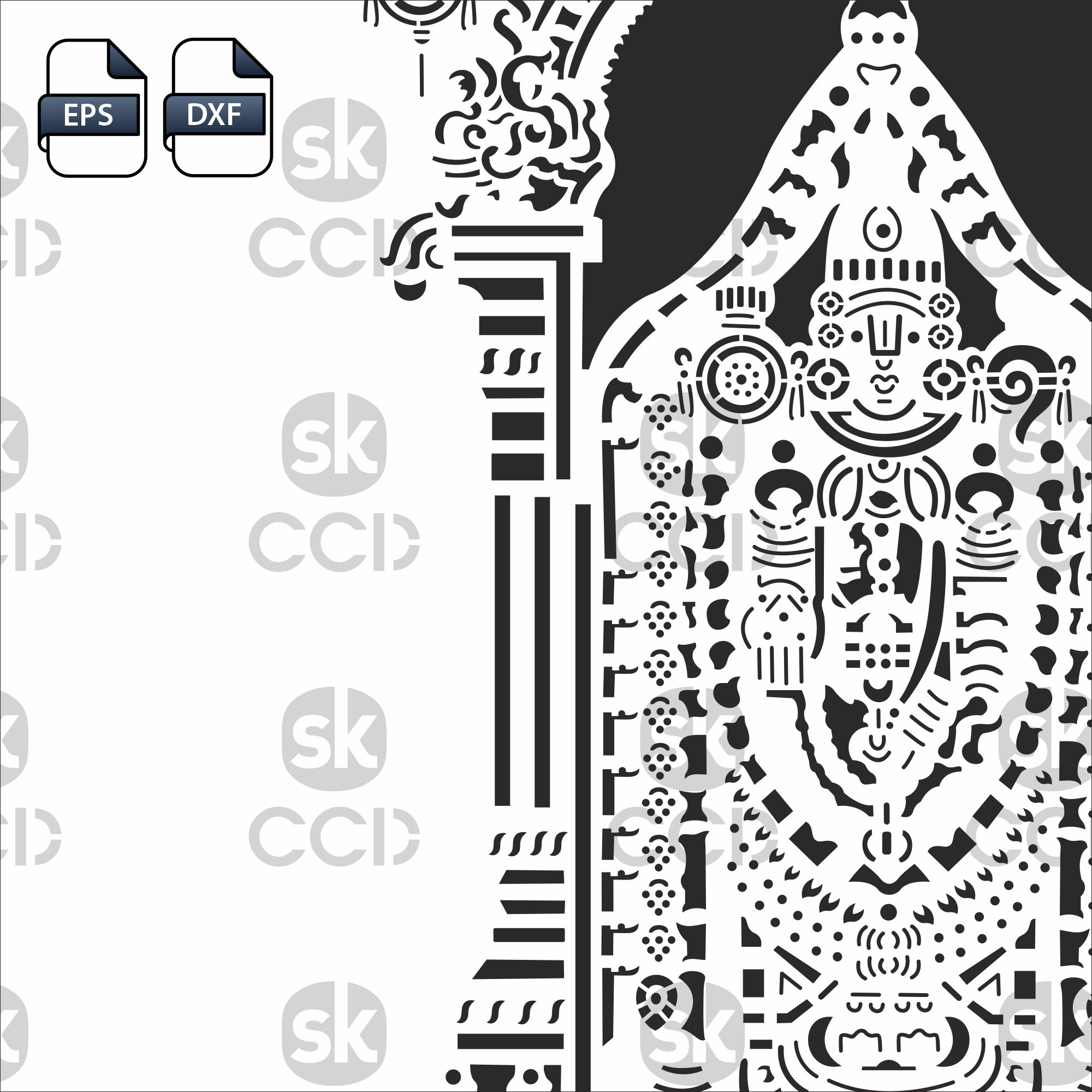 Tirupati Balaji Indian God Laser Cutting Design DXF - Etsy