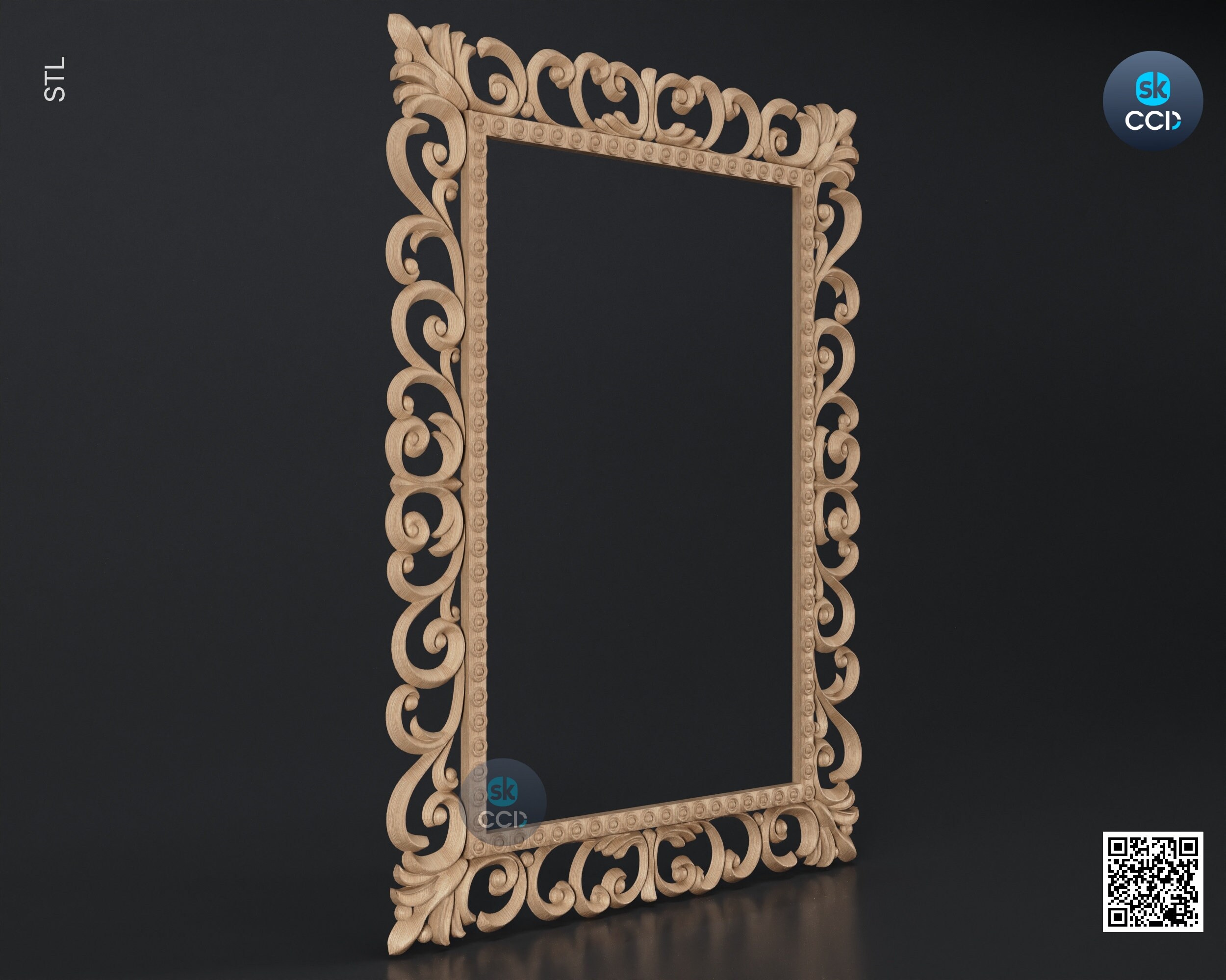 Carved Frame STL 3D Model, Carvign Frame, CNC Router Carving Artcam ...