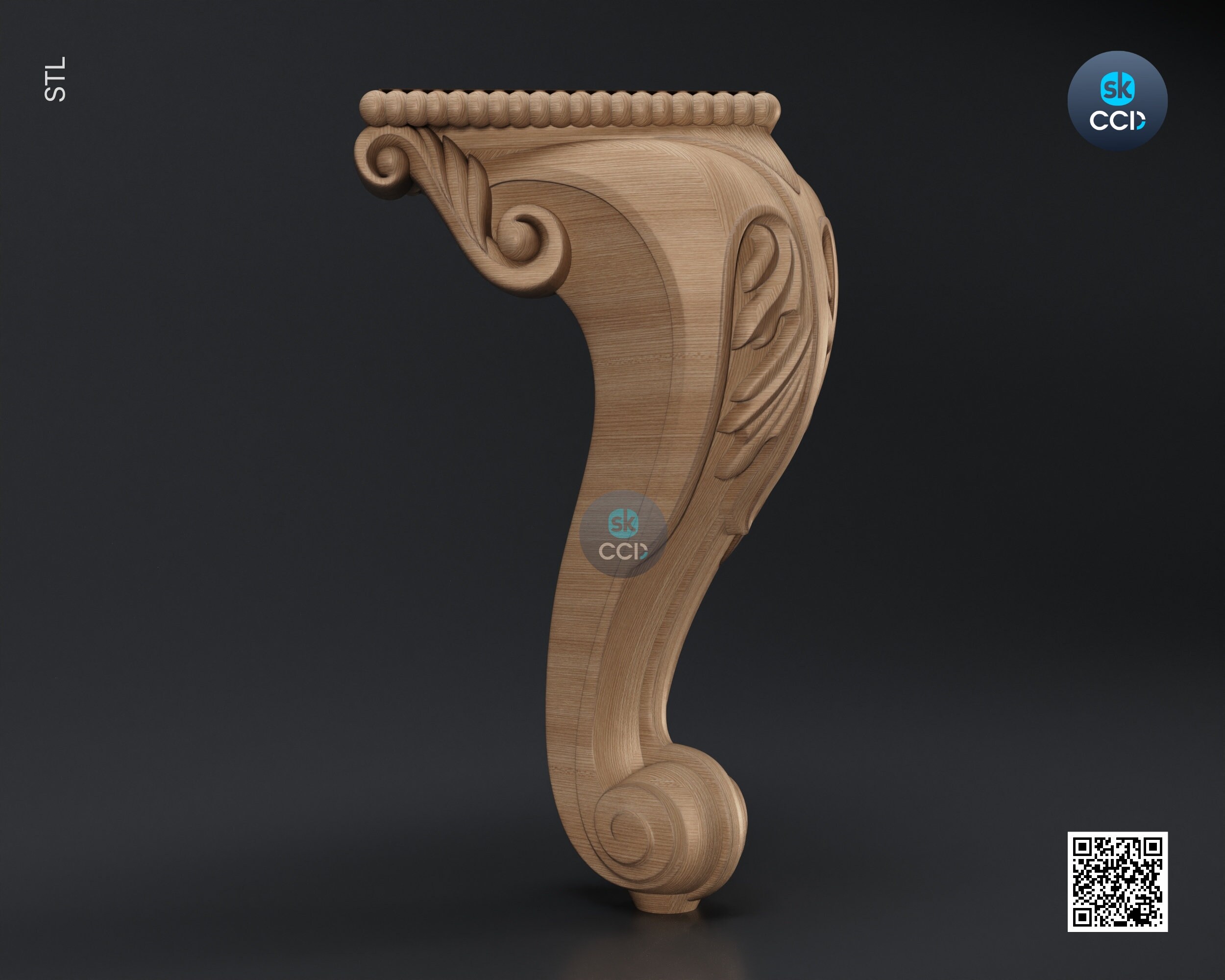 Furniture Leg 3D Model for Cnc Router Wood Carving Digital - Etsy