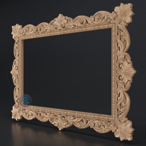 Carved Frame STL 3D Model, Carvign Frame, CNC Router Carving Artcam ...