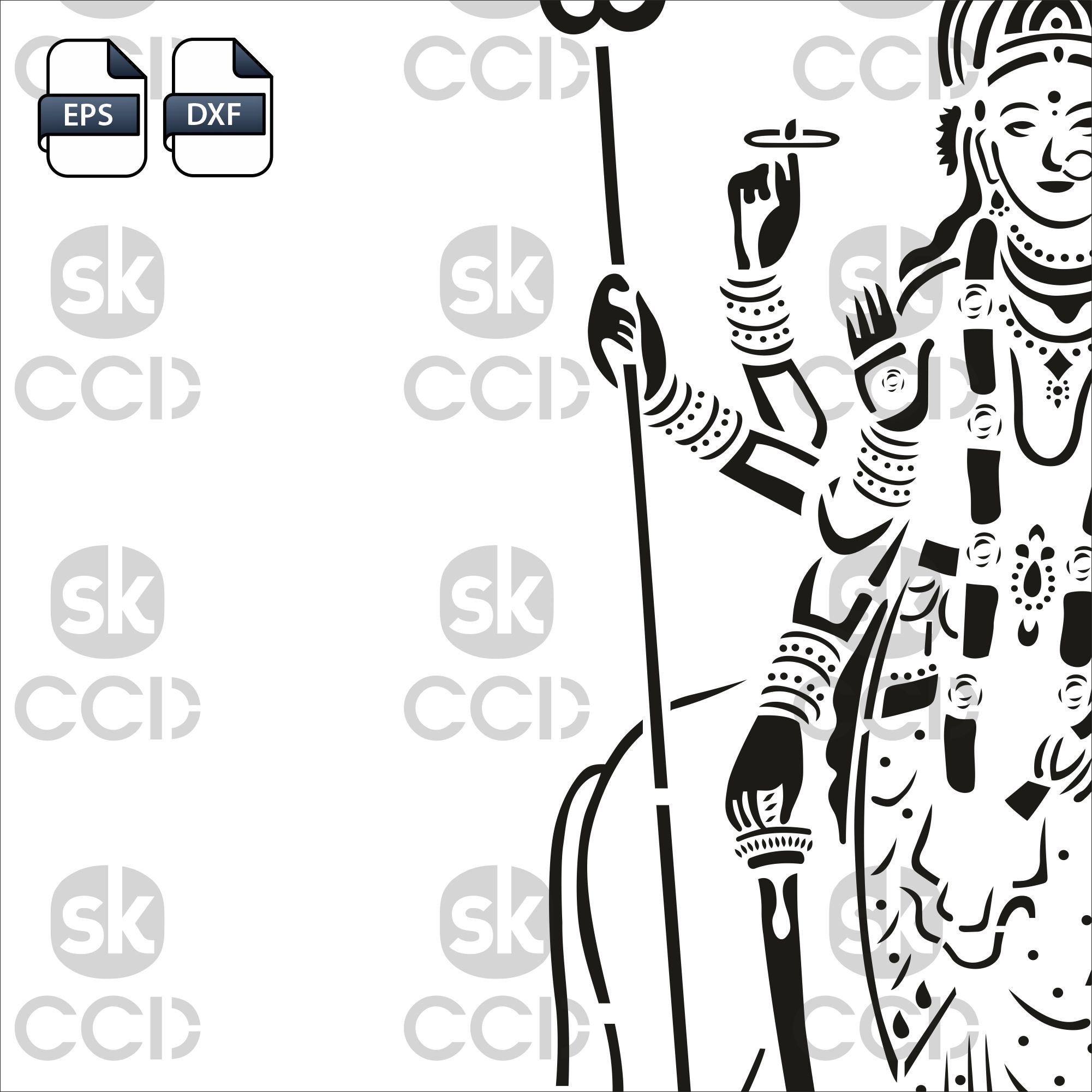 Maa Durga | Wall Art | Indian God | | Laser Cutting Design | DXF Vector ...