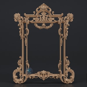 Carved Frame STL 3D Model, Carvign Frame, CNC Router Carving Artcam ...