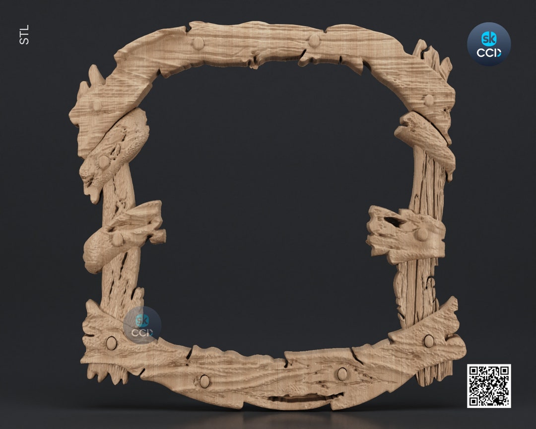 Carved Frame STL 3D Model, Carvign Frame, CNC Router Carving Artcam ...