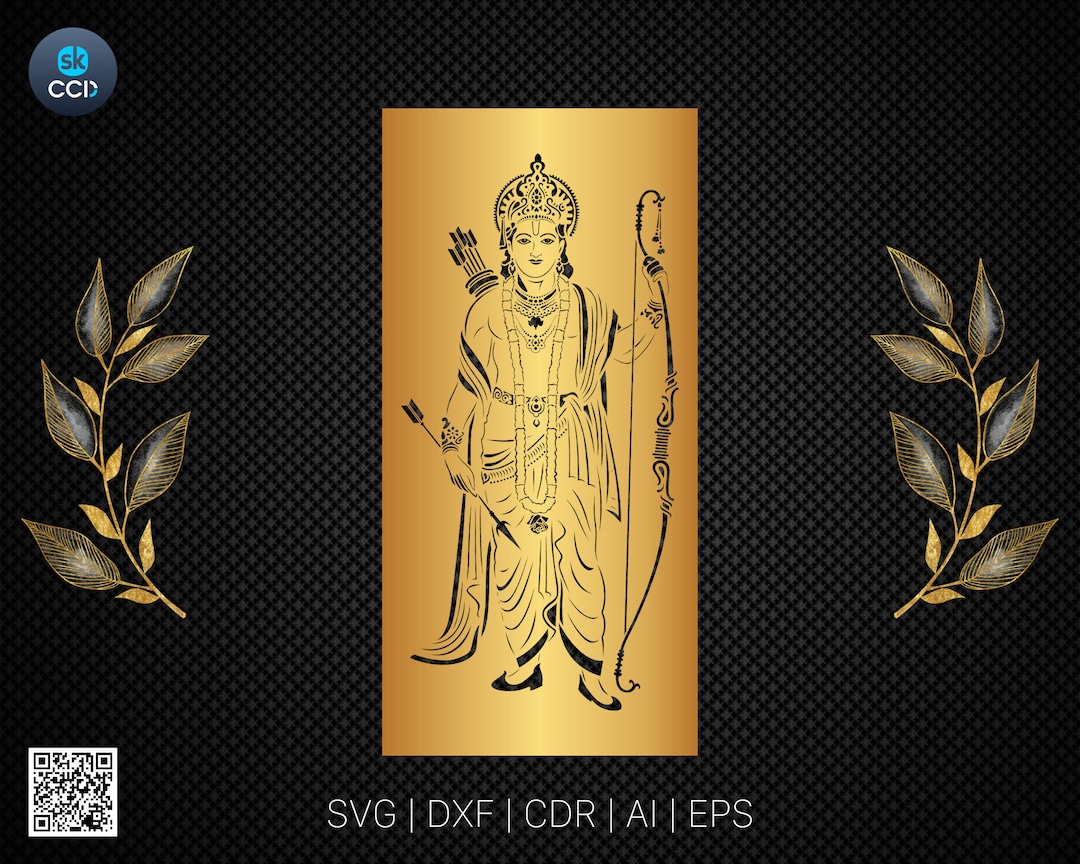 Lord Ram Vector for Laser Cut, Cnc, Digital Files CDR, Dxf, Eps, Svg ...