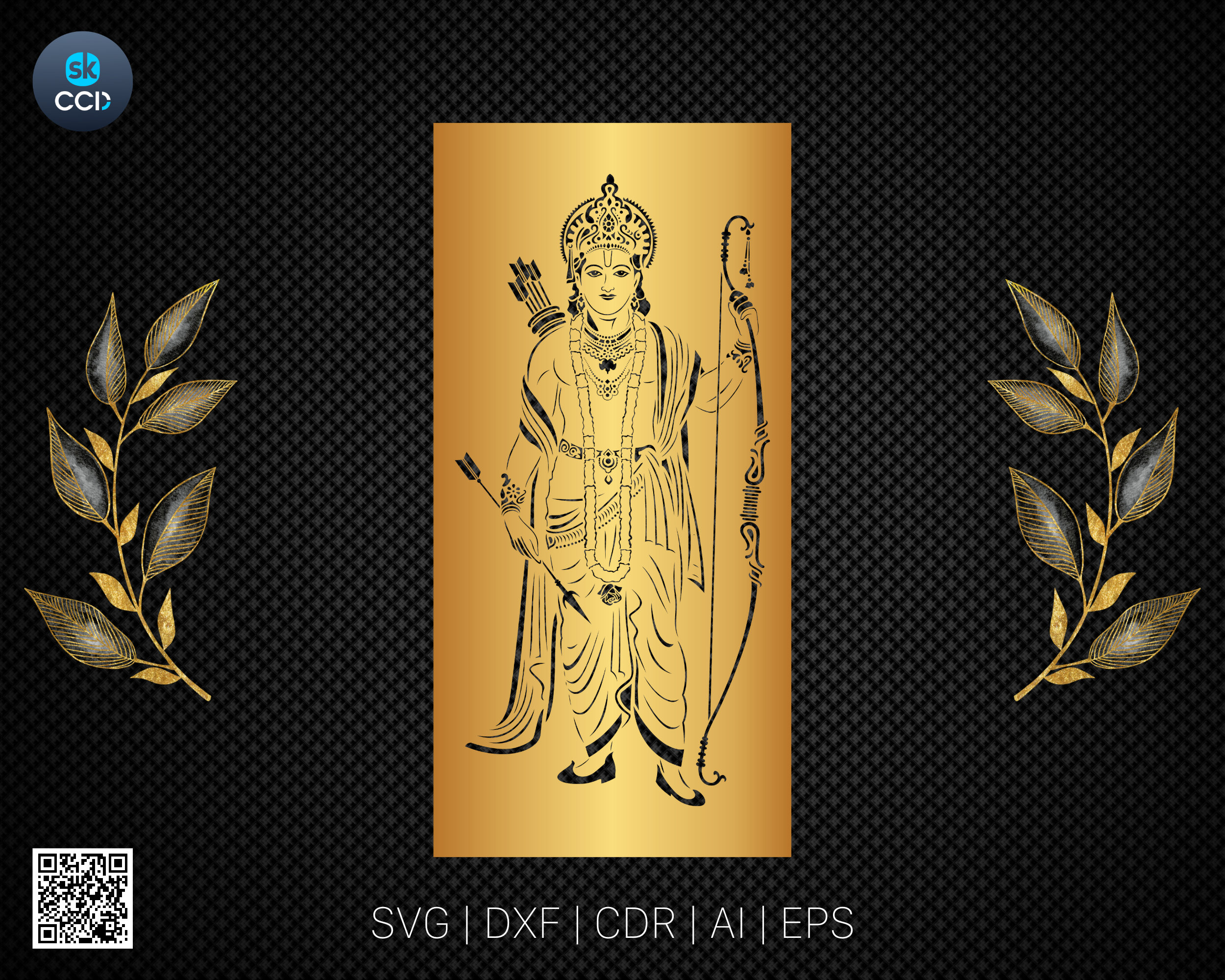 Lord Ram Vector for Laser Cut, Cnc, Digital Files CDR, Dxf, Eps, Svg ...