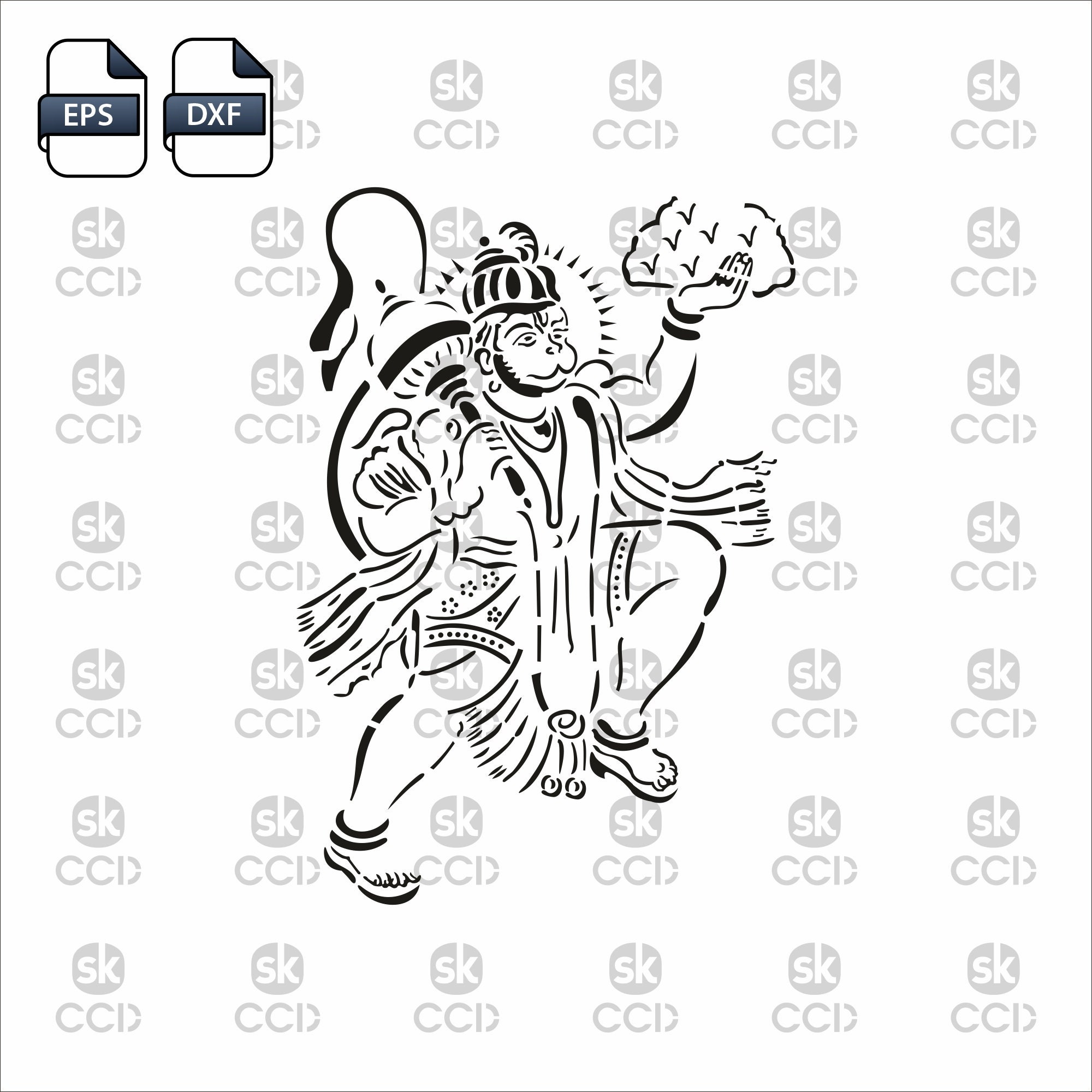 Indian God | Lord Hanuman | Hanuman | Laser Cutting Design | DXF Vector ...