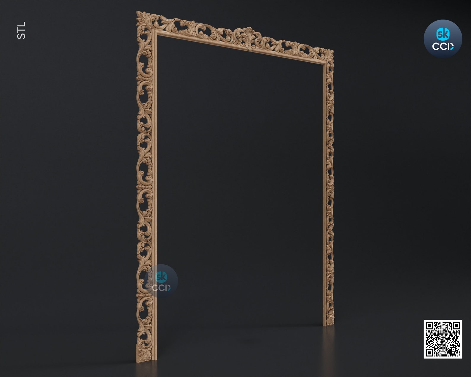 Carved Frame STL 3D Model, Carvign Frame, CNC Router Carving Artcam ...