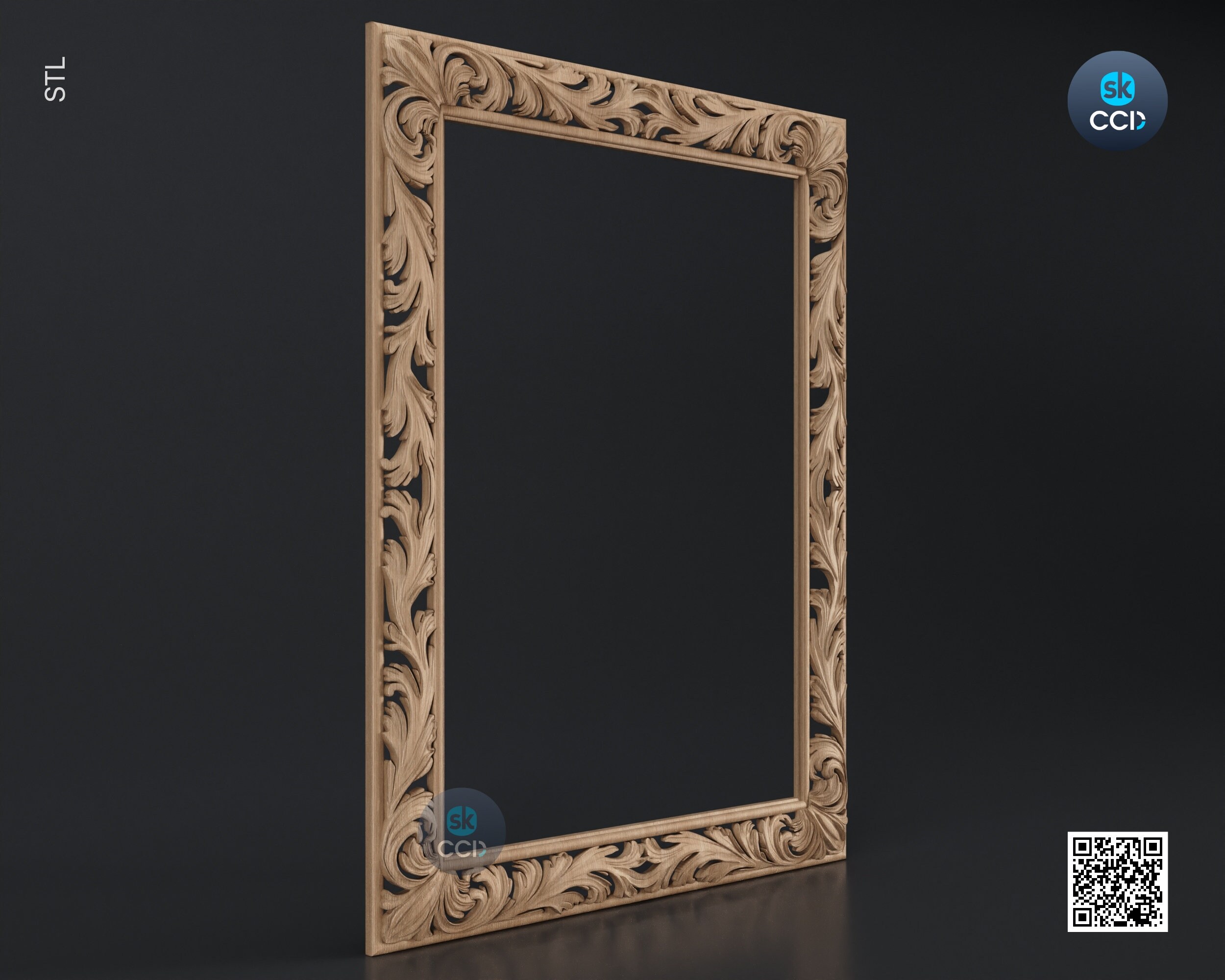 Carved Frame STL 3D Model, Carvign Frame, CNC Router Carving Artcam ...