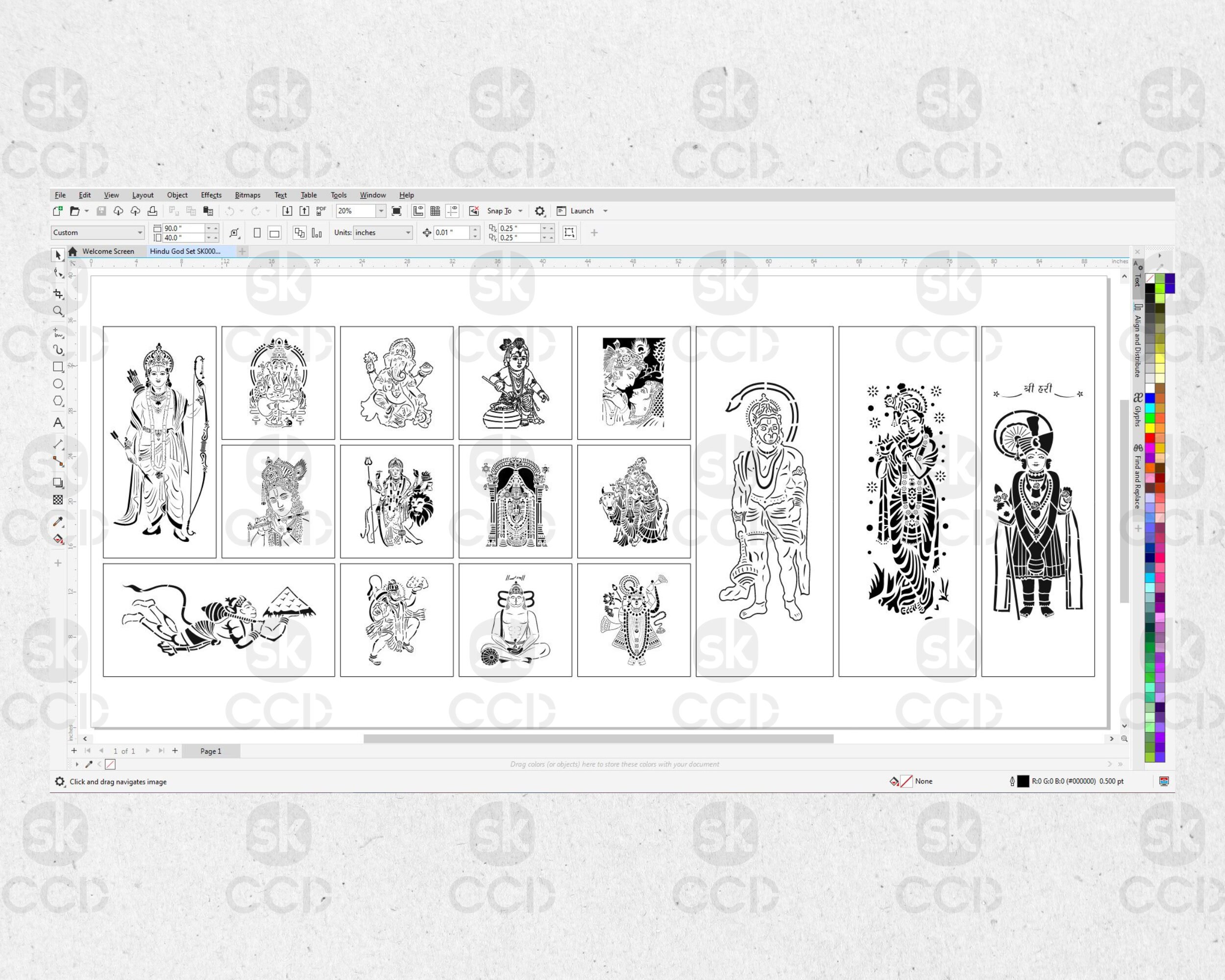 Indian God Collection, Lord Hanuman, Laser Cutting Design, DXF Vector ...