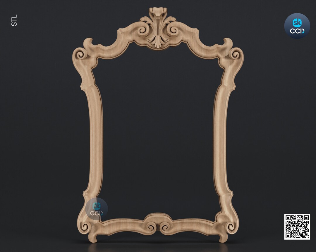 Carved Frame STL 3D Model, Carvign Frame, CNC Router Carving Artcam ...