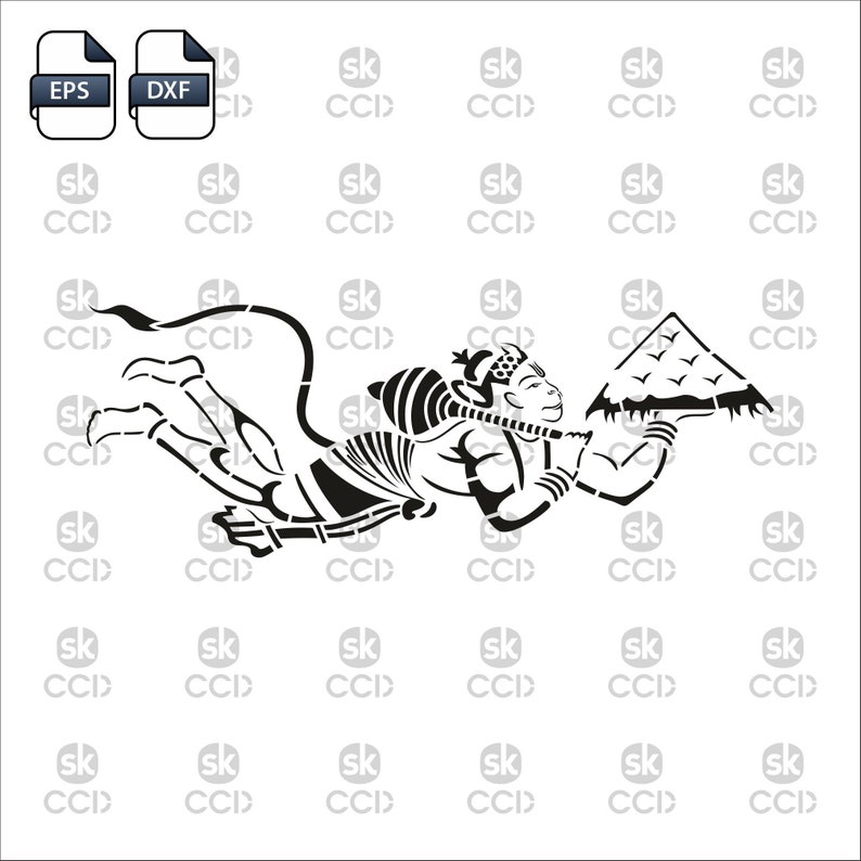 Buy Indian God | Lord Hanuman | Hanuman | Laser Cutting Design | DXF ...