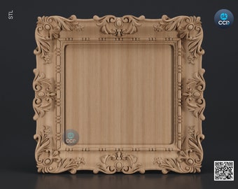 Carved Frame STL 3D Model, Carvign Frame, CNC Router Carving Artcam ...