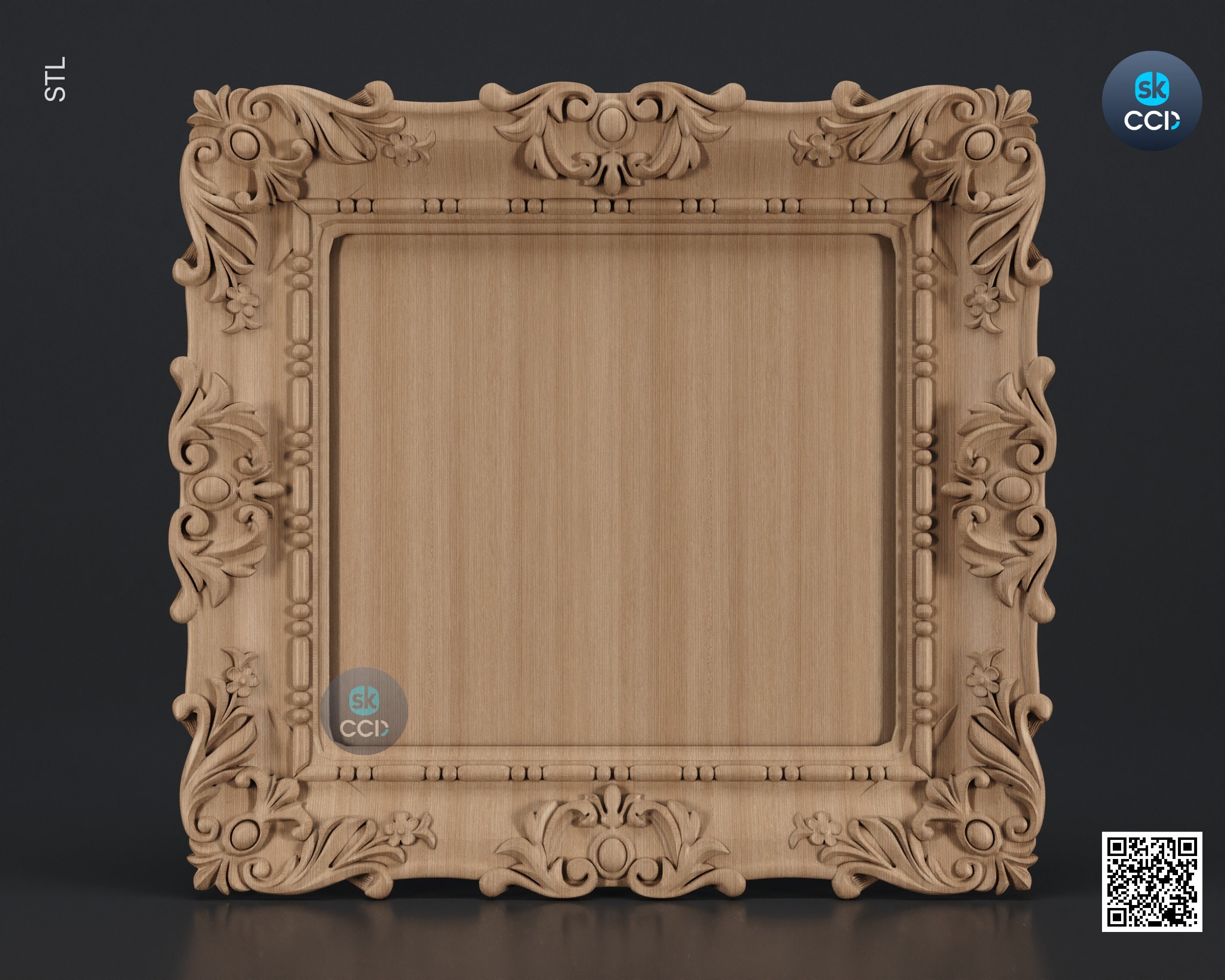 Carved Frame STL 3D Model, Carvign Frame, CNC Router Carving Artcam ...