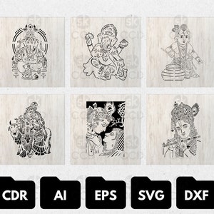 Indian God Collection, Lord Hanuman, Laser Cutting Design, DXF Vector ...