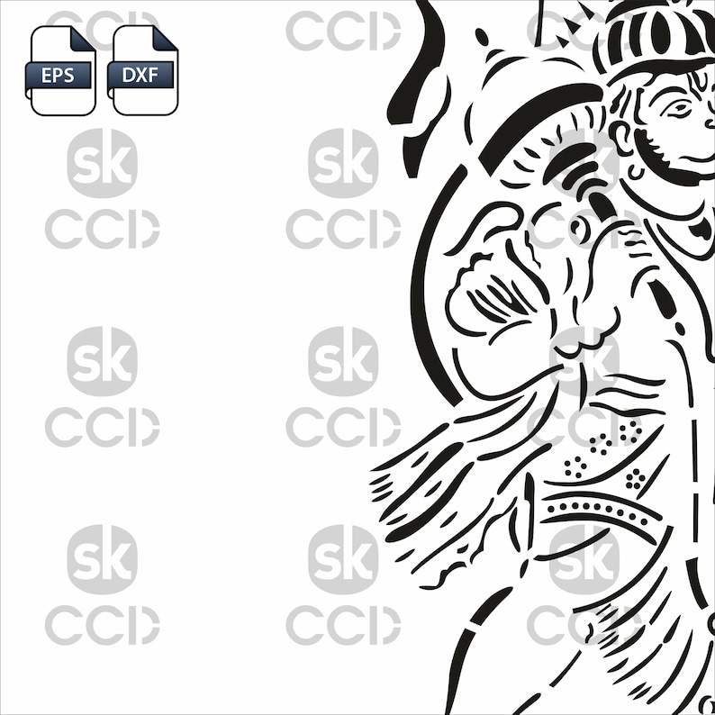 Indian God | Lord Hanuman | Hanuman | Laser Cutting Design | DXF Vector ...
