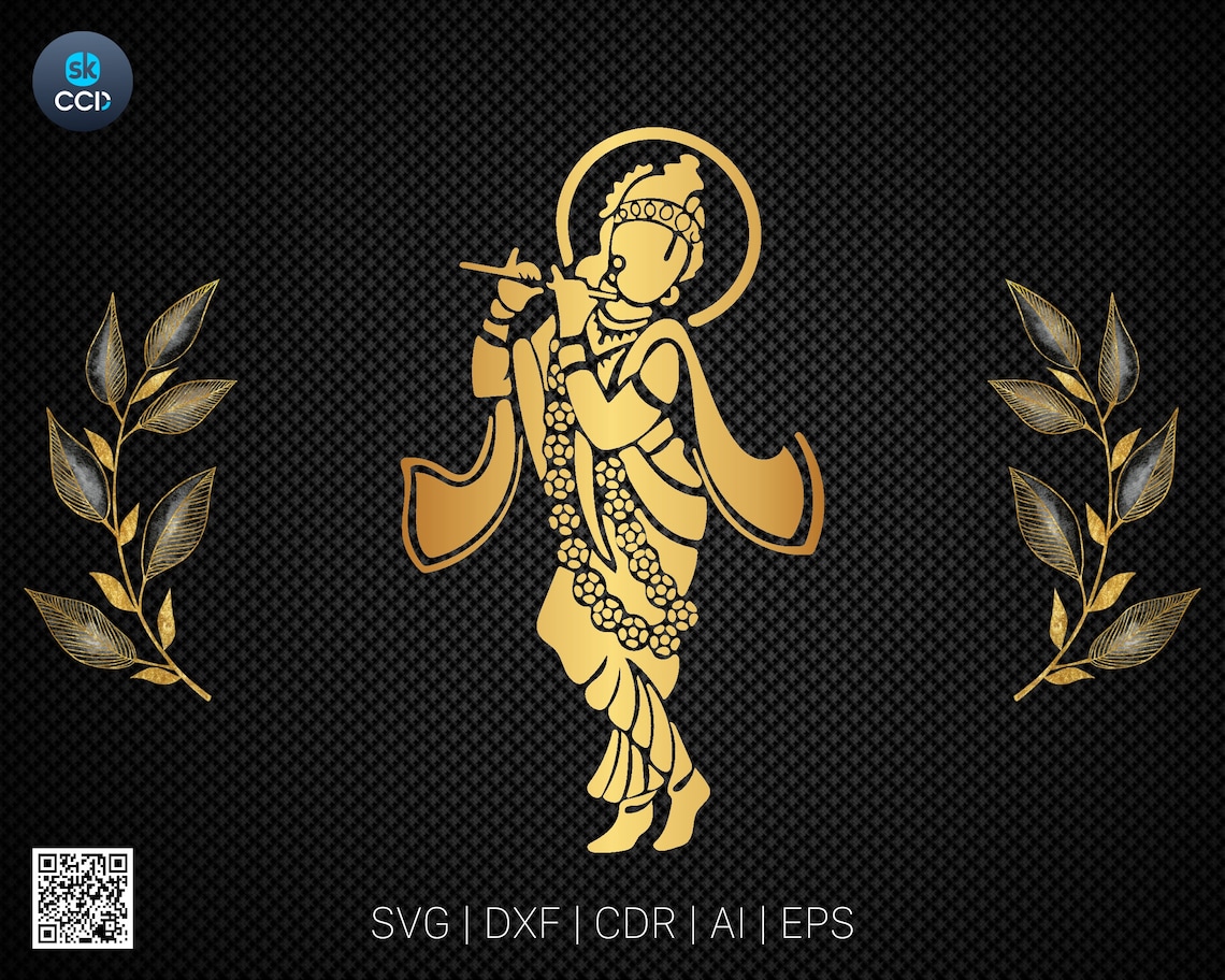 Krishna Indian God Wall Decor Laser Cutting DXF Vector Cnc - Etsy