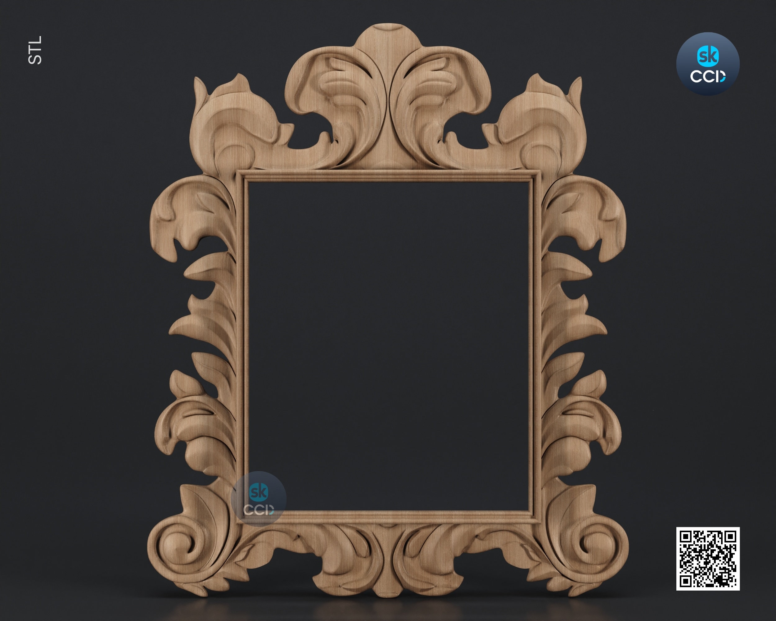 Carved Frame STL 3D Model, Carvign Frame, CNC Router Carving Artcam ...