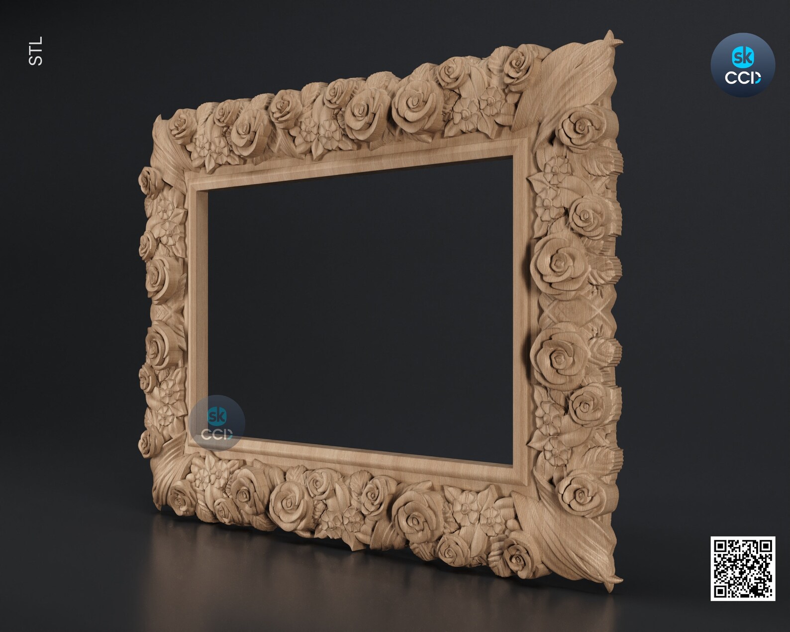 Carved Frame STL 3D Model, Carvign Frame, CNC Router Carving Artcam ...