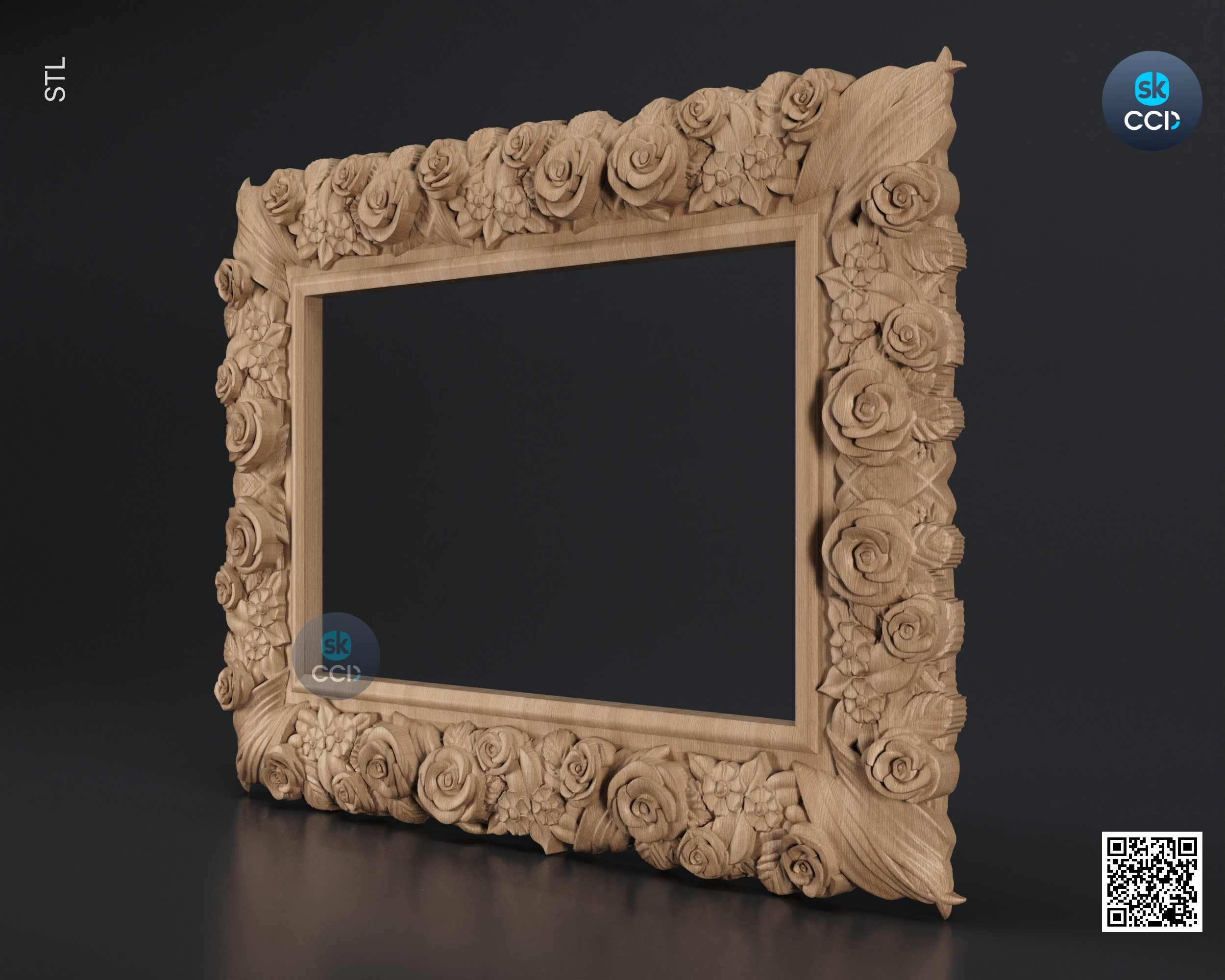 Carved Frame STL 3D Model Carvign Frame CNC Router Carving - Etsy
