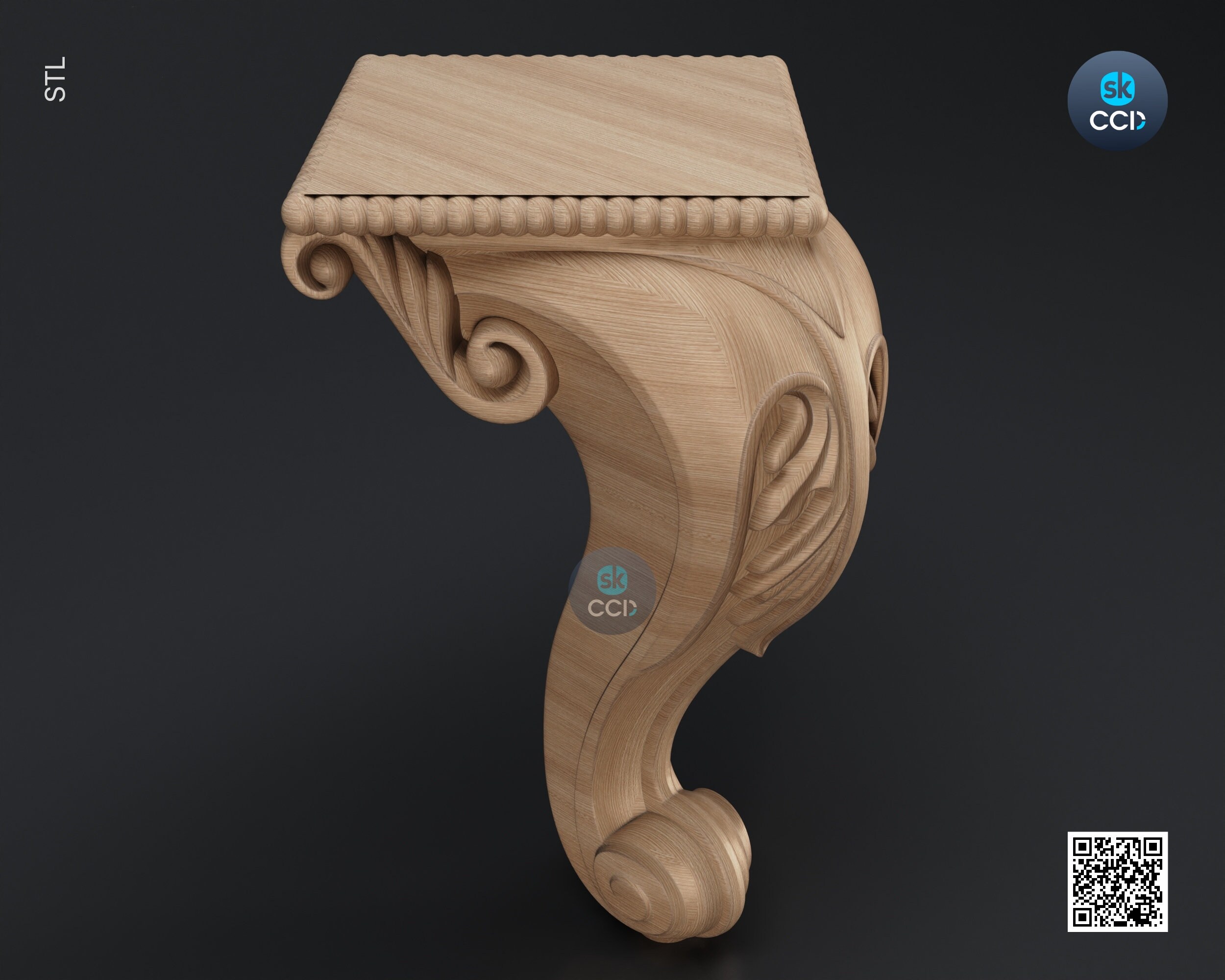 Furniture Leg 3D Model for Cnc Router Wood Carving Digital - Etsy