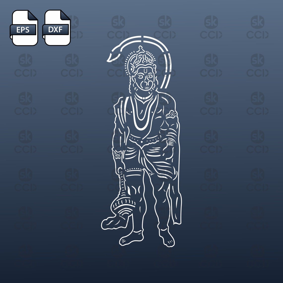 Lord Hanuman DXF File | Indian God Laser Cut Design | Hanuman CNC ...