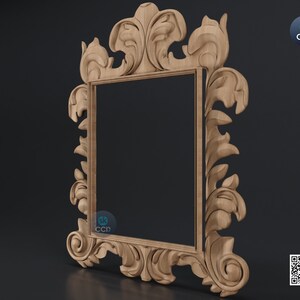 Carved Frame STL 3D Model, Carvign Frame, CNC Router Carving Artcam ...