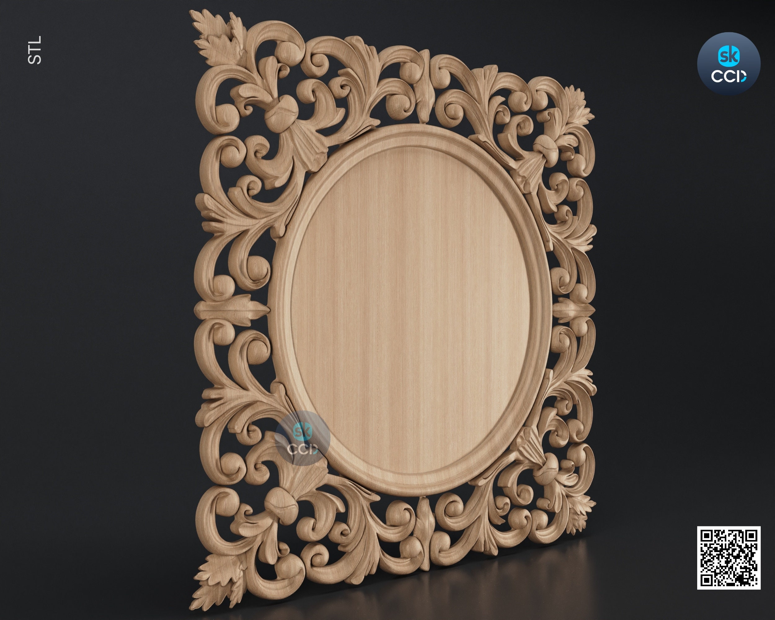 Carved Frame STL 3D Model, Carvign Frame, CNC Router Carving Artcam ...
