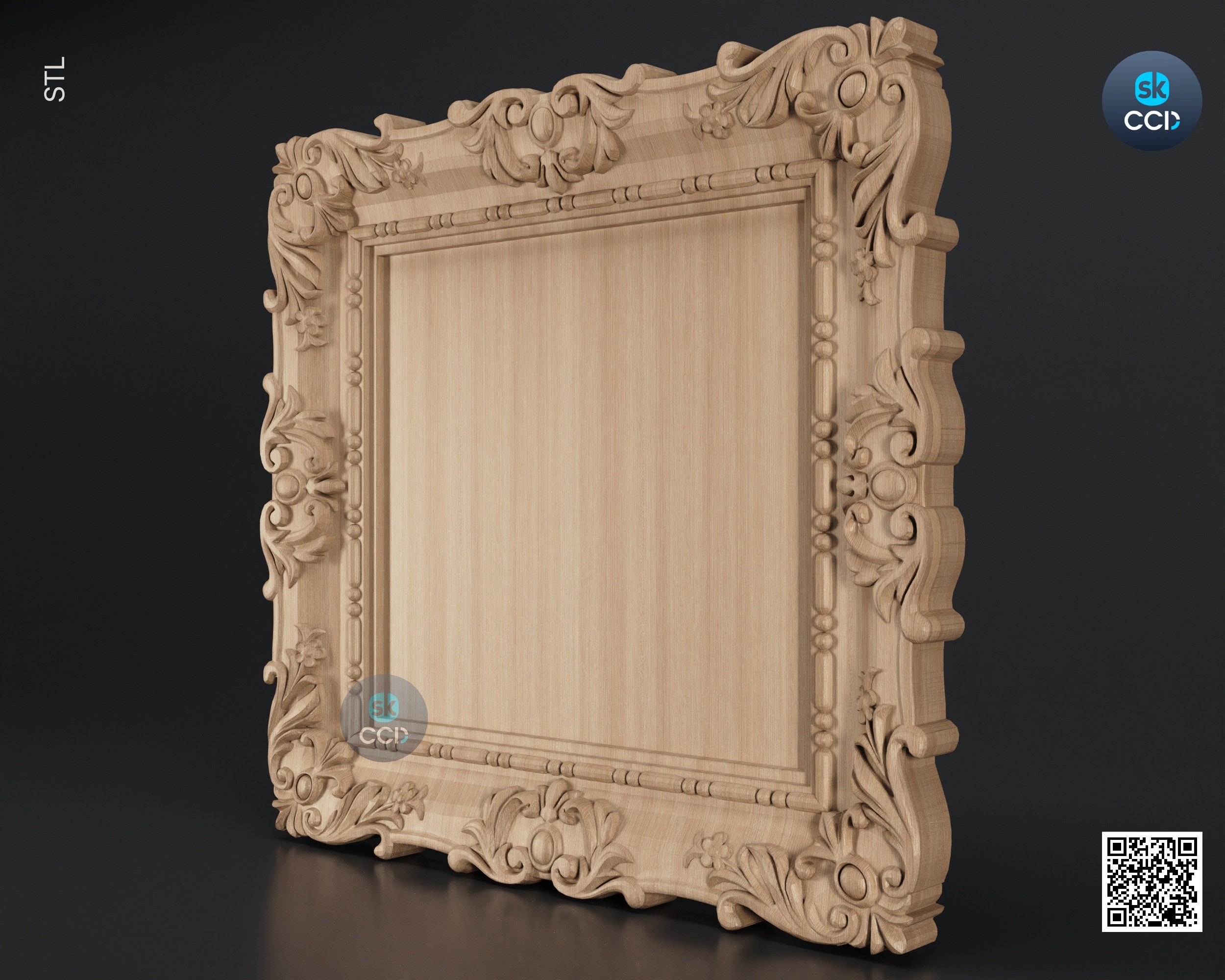 Carved Frame STL 3D Model, Carvign Frame, CNC Router Carving Artcam ...