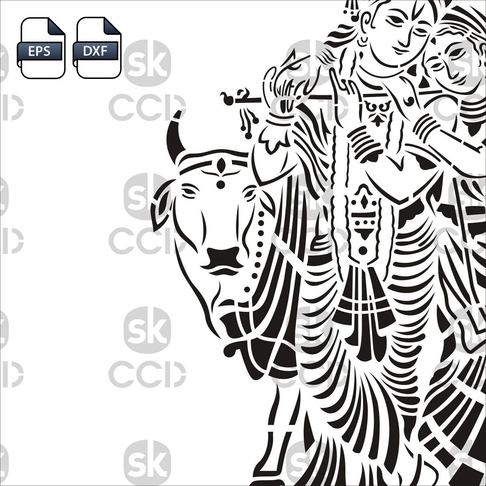 Buy Radha Krishna | Indian God | Radha Krishna Wall Decor | Laser ...
