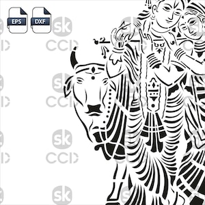 Buy Radha Krishna | Indian God | Radha Krishna Wall Decor | Laser ...