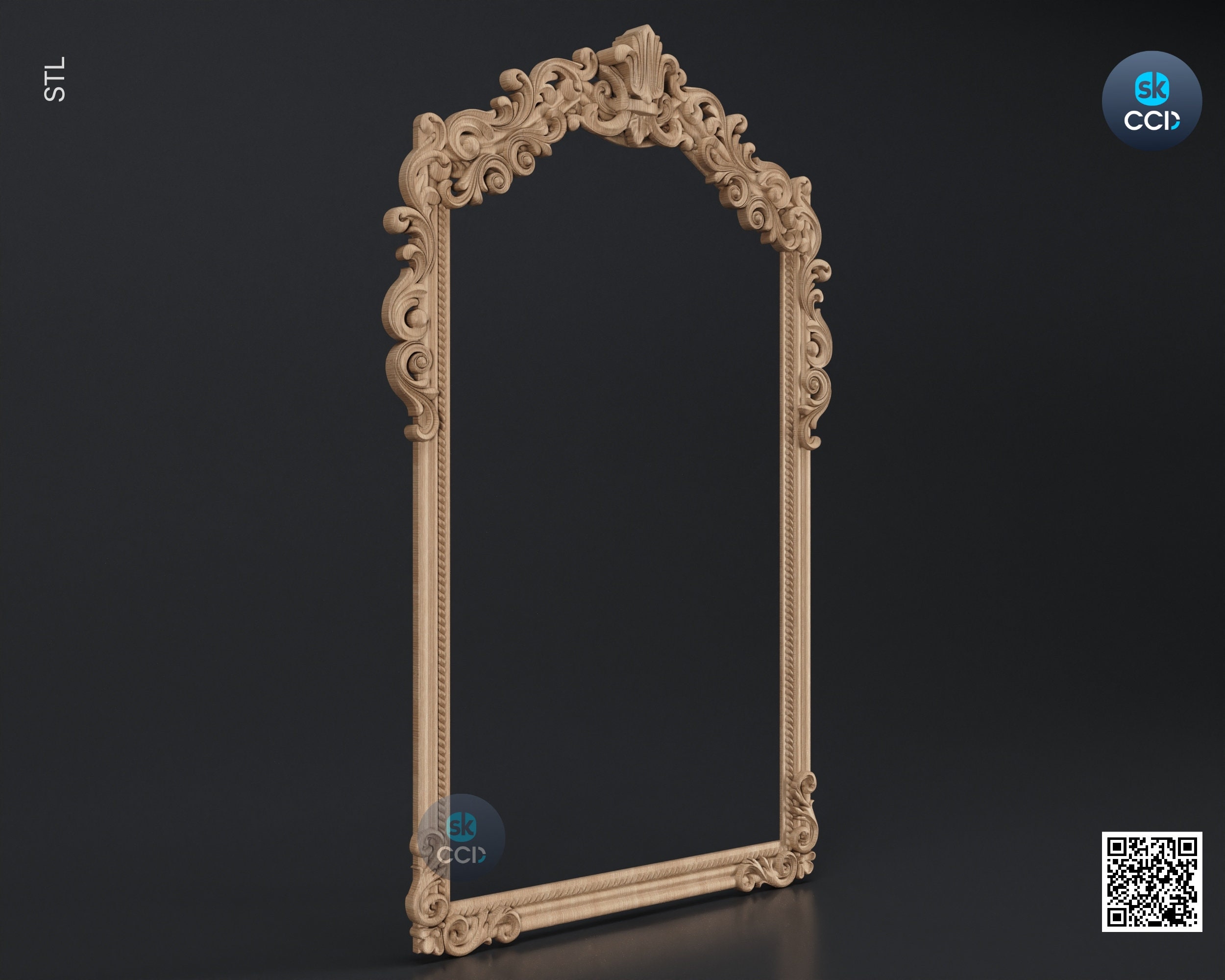 Carved Frame STL 3D Model, Carvign Frame, CNC Router Carving Artcam ...