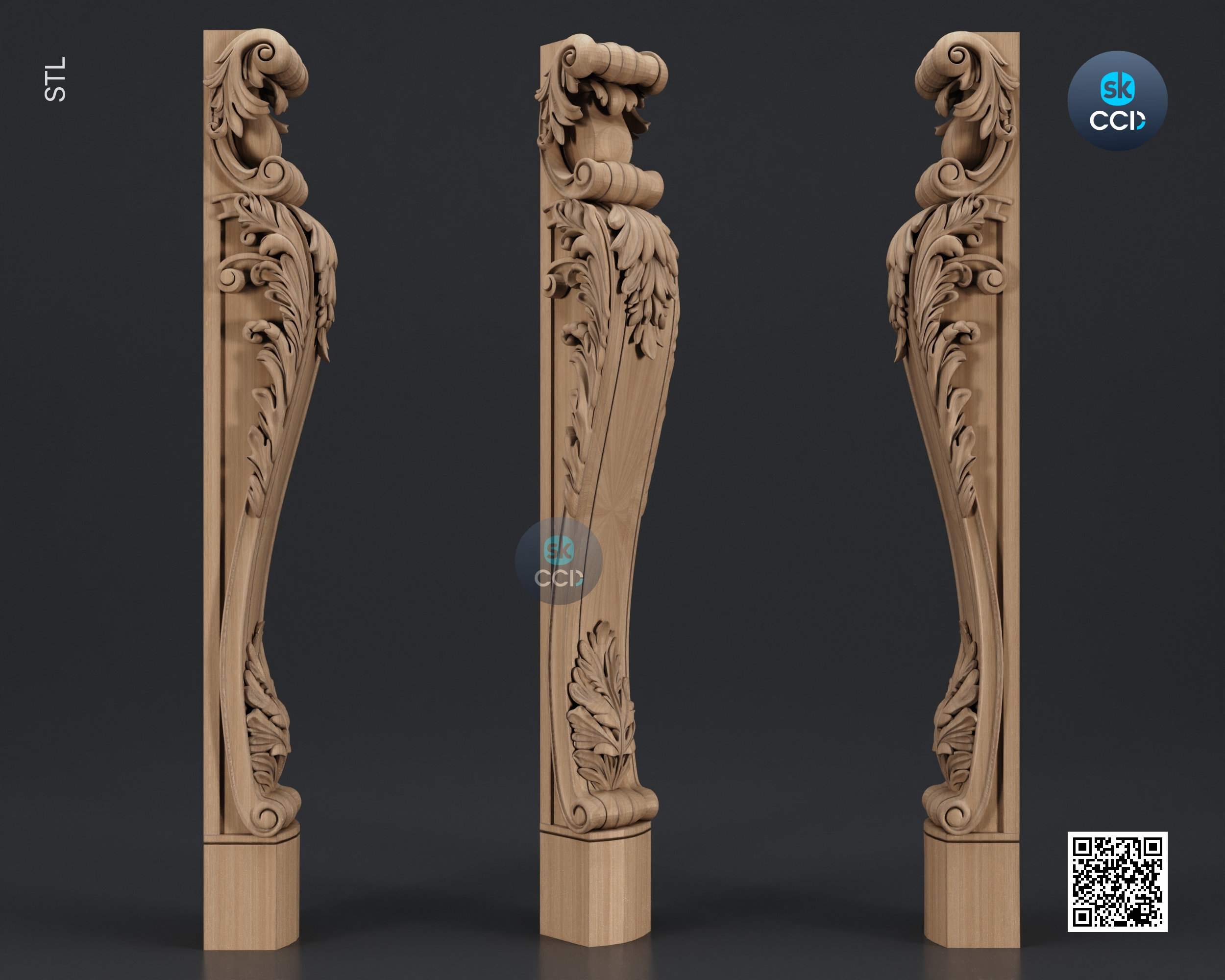 Furniture Leg 3D Model for Cnc Router Wood Carving Digital - Etsy