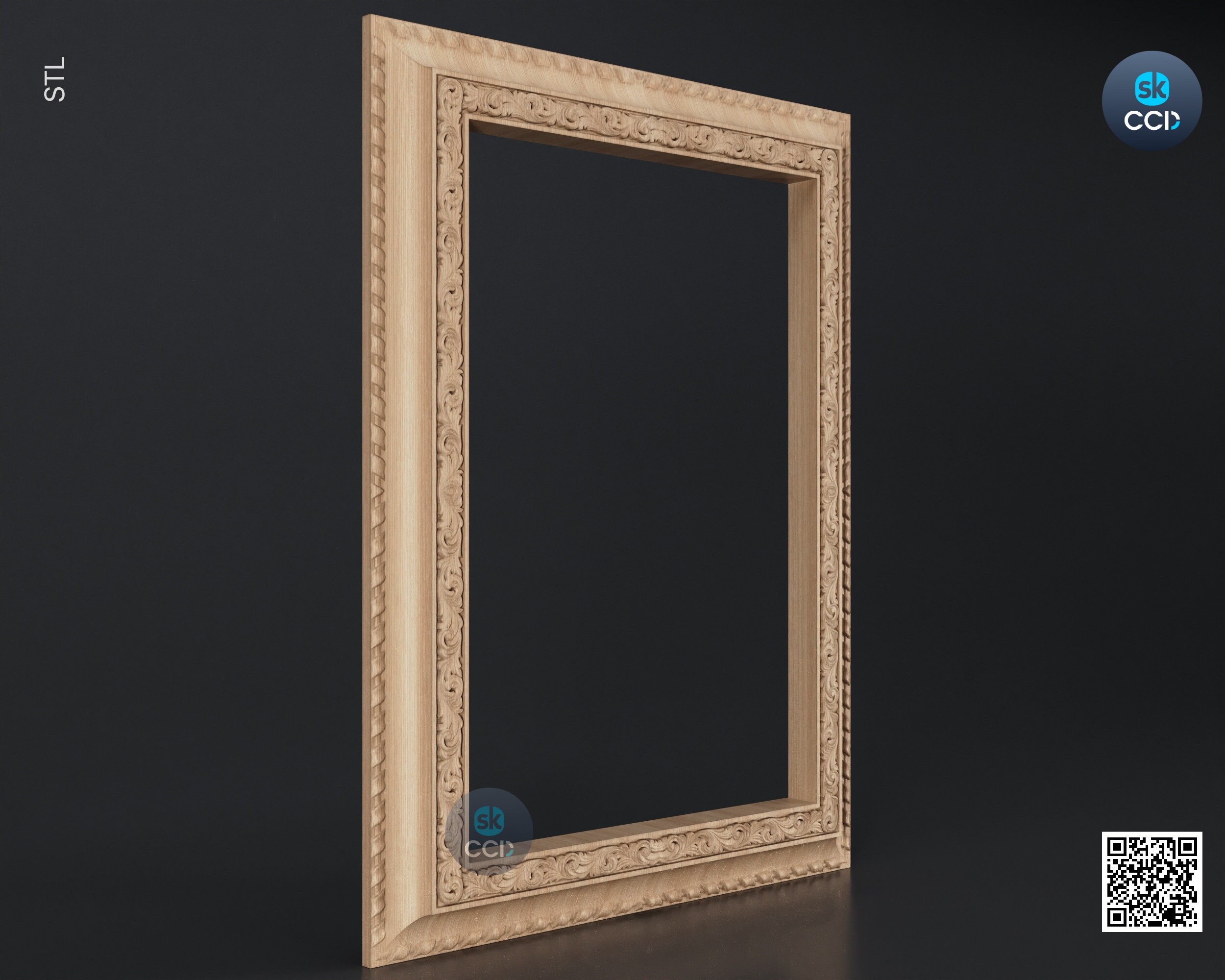 Carved Frame STL 3D Model, Carvign Frame, CNC Router Carving Artcam ...