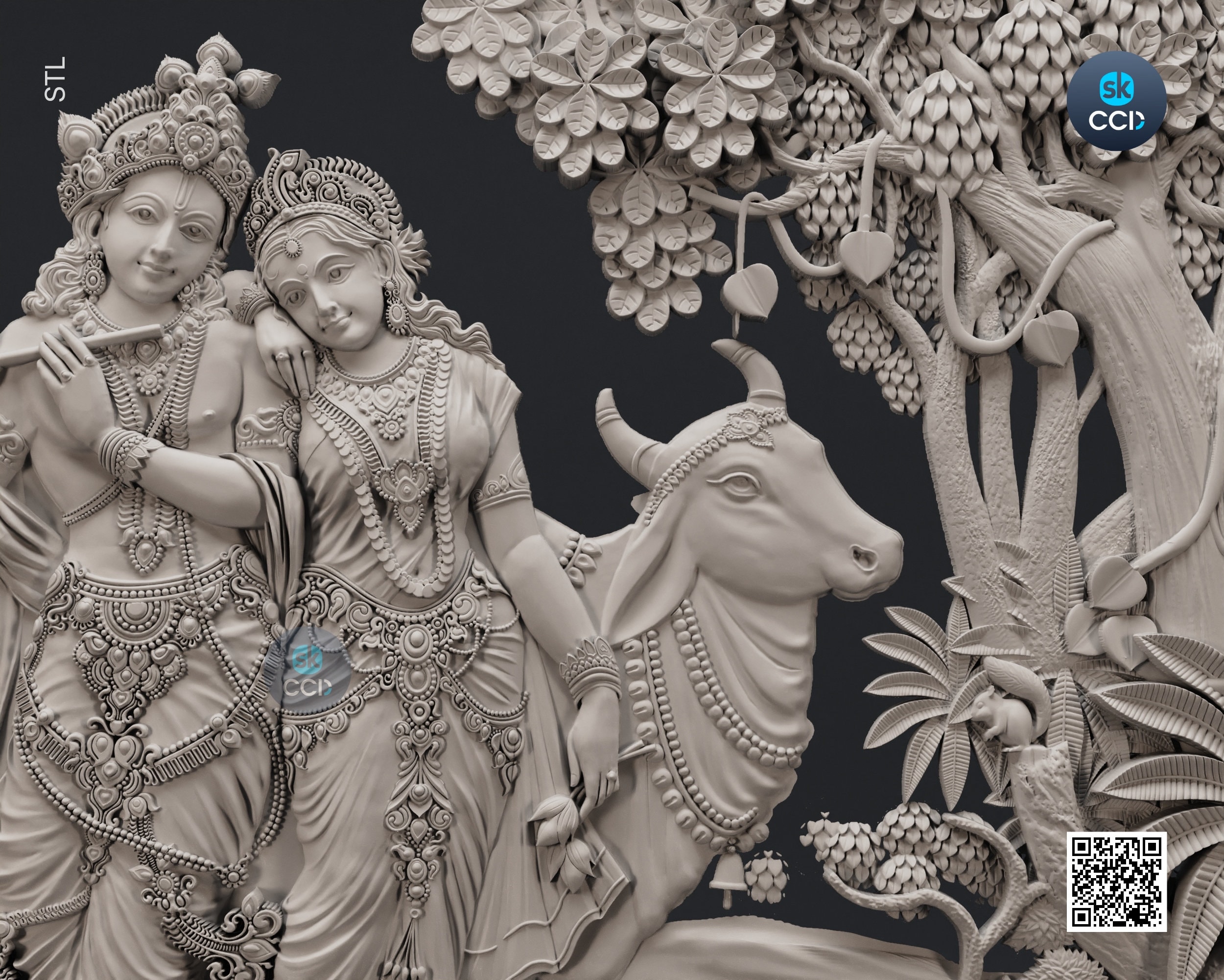 Buy Radha Krishna STL 3D Model Carvign Model CNC Router Carving Online in India - Etsy