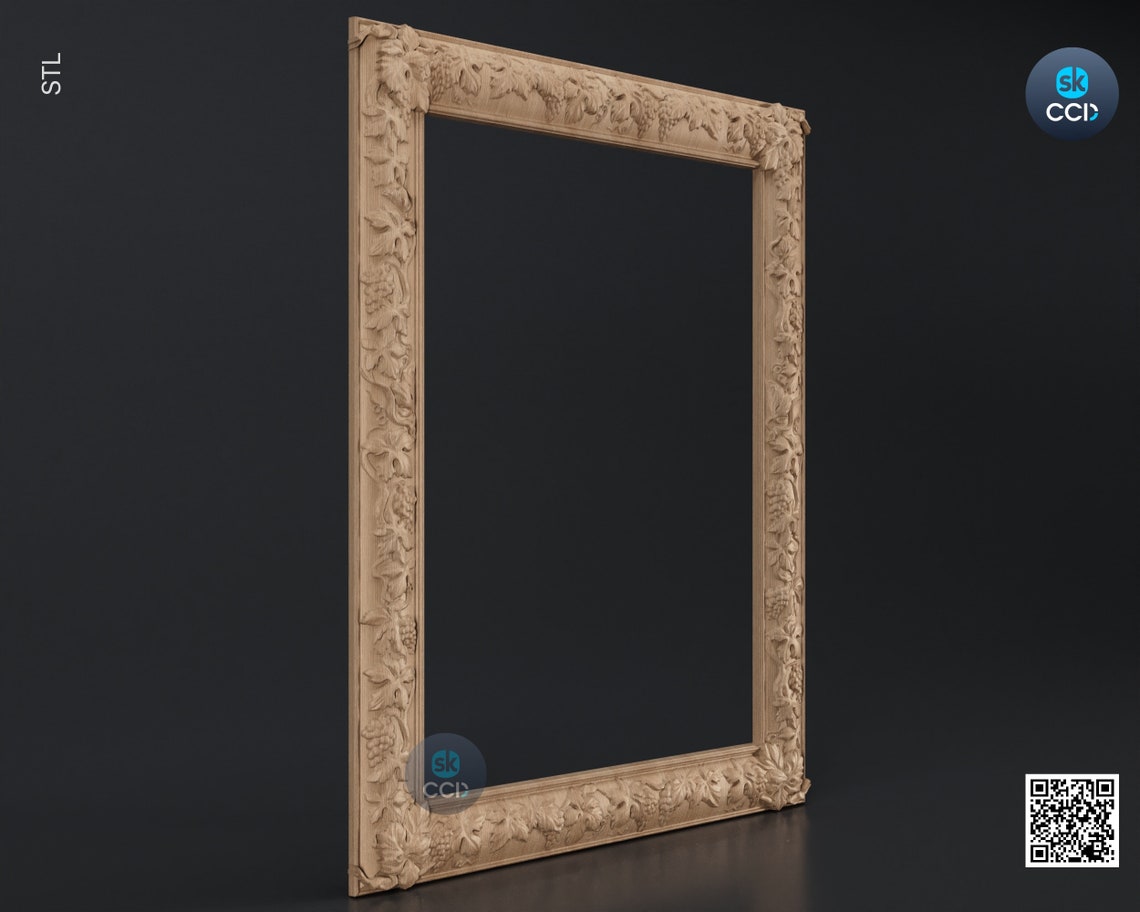 Carved Frame STL 3D Model Carvign Frame CNC Router Carving - Etsy