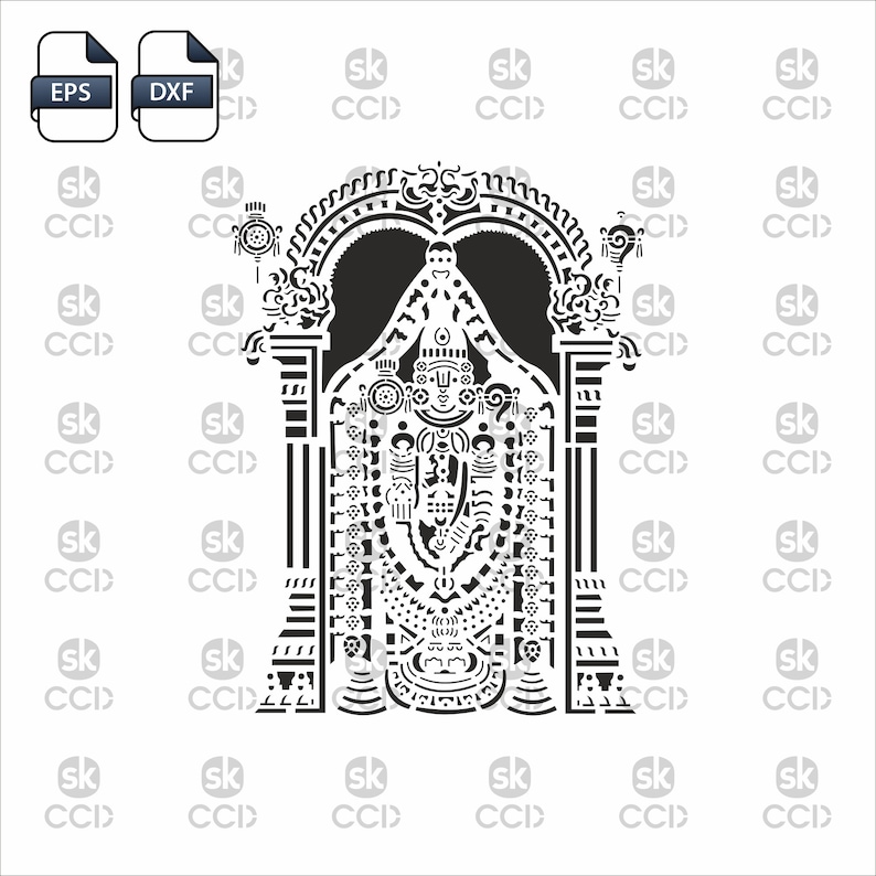 Tirupati Balaji Indian God Laser Cutting Design DXF Vector Cnc Router ...