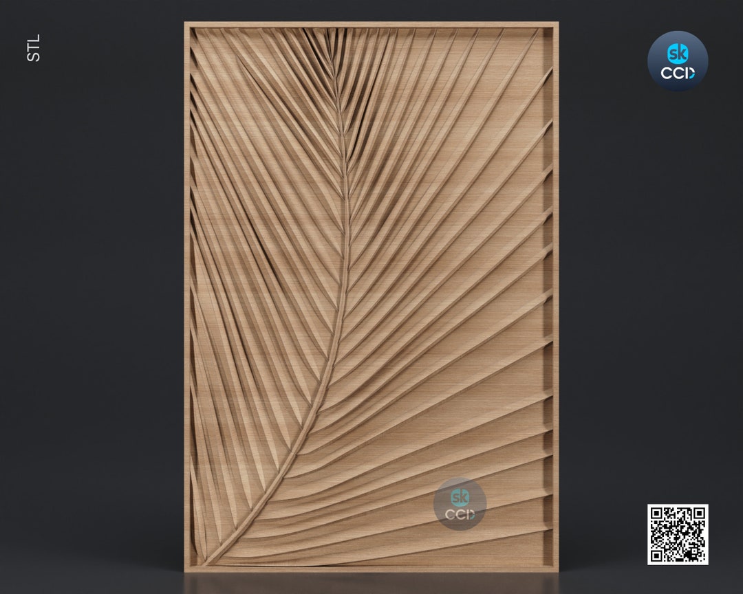 Wood Wall Art, Leaf STL Model, CNC Router Carving Artcam File, Wall ...