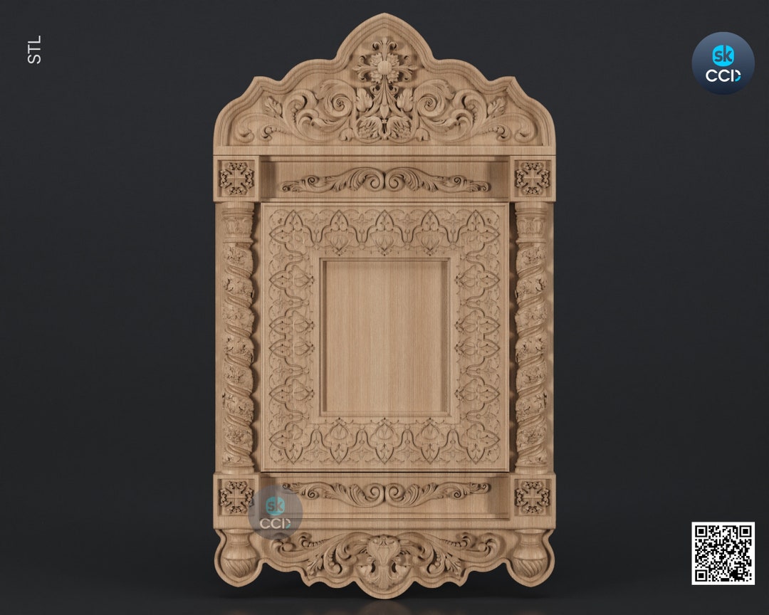 Carved Frame STL 3D Model, Carvign Frame, CNC Router Carving Artcam ...