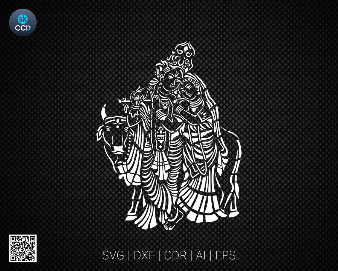 Buy Radha Krishna Indian God Radha Krishna Wall Decor Laser Online in ...